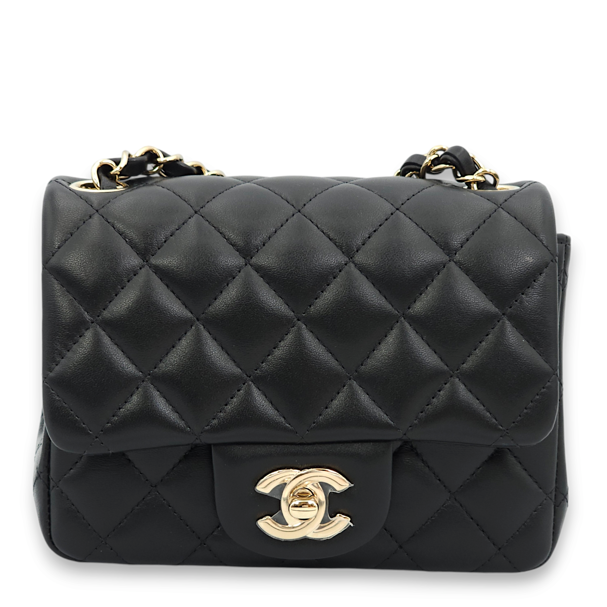 Chanel Classic Square Mini Black Shoulder Bag in Lambskin Chanel Classic Square Mini Black Shoulder Bag in Lambskin