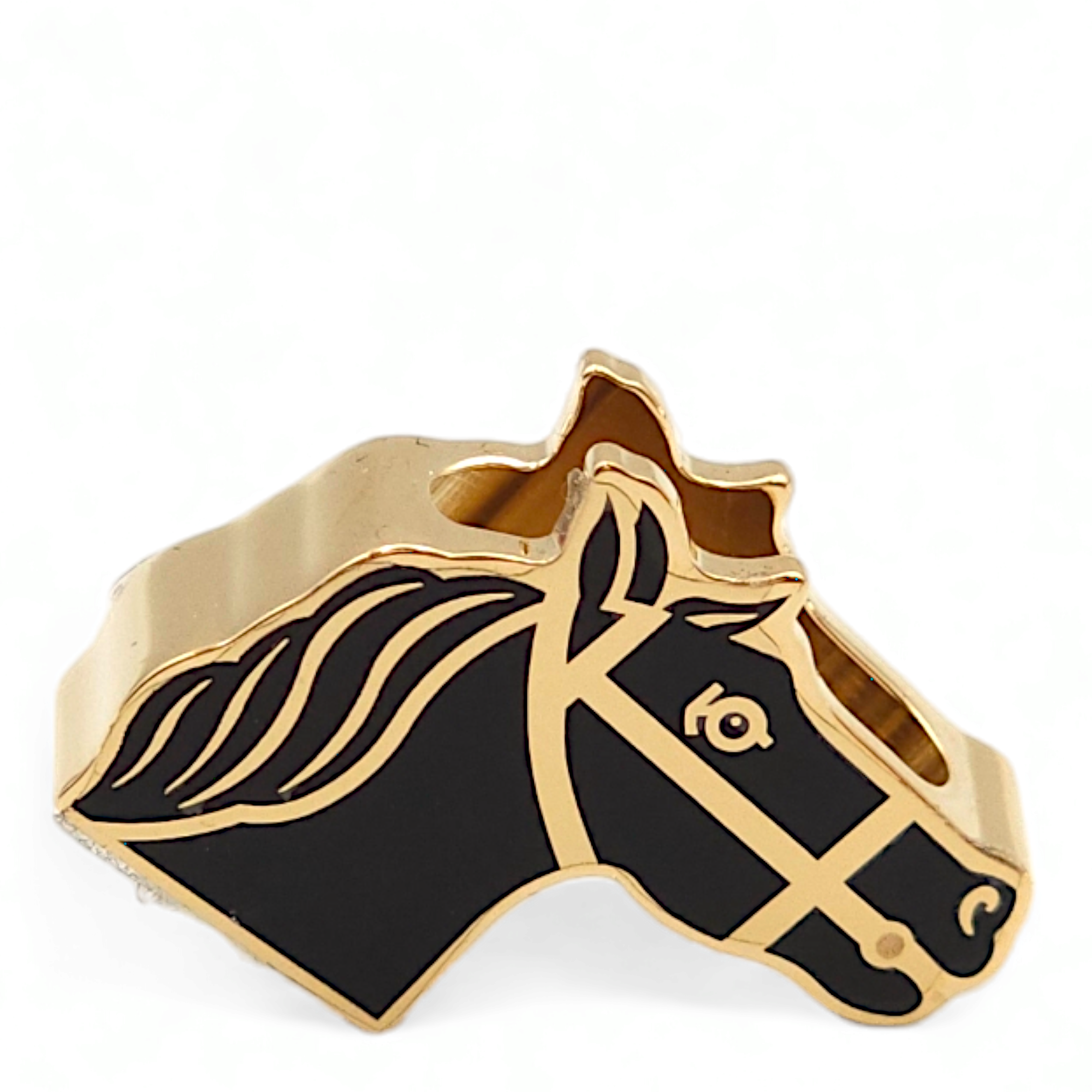 Hermès Quadrige Twilly Ring Black Charm, Permabrass hardware Singapore