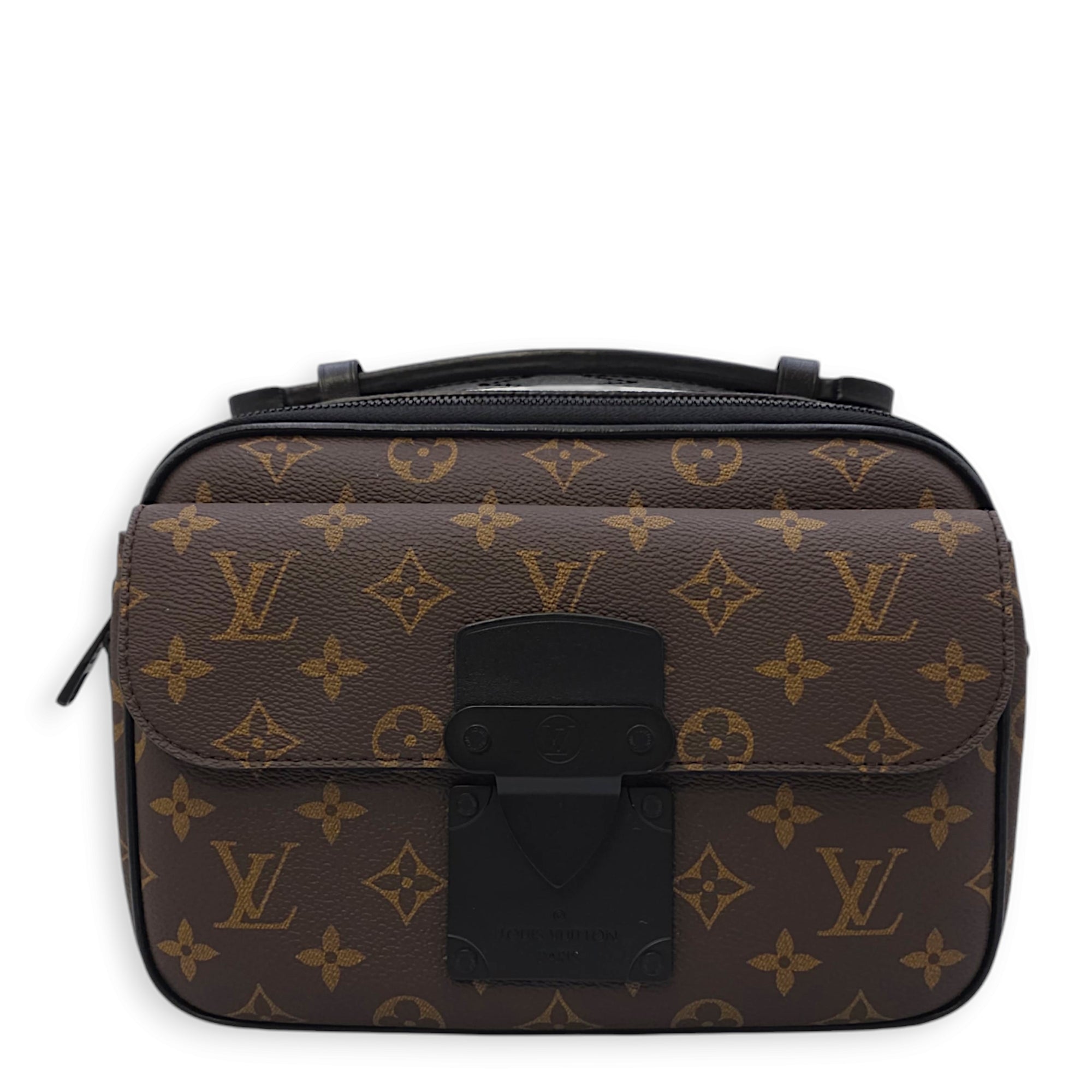 Louis Vuitton SLock Messenger Monogram Macassar Crossbody Bag in Calf ...