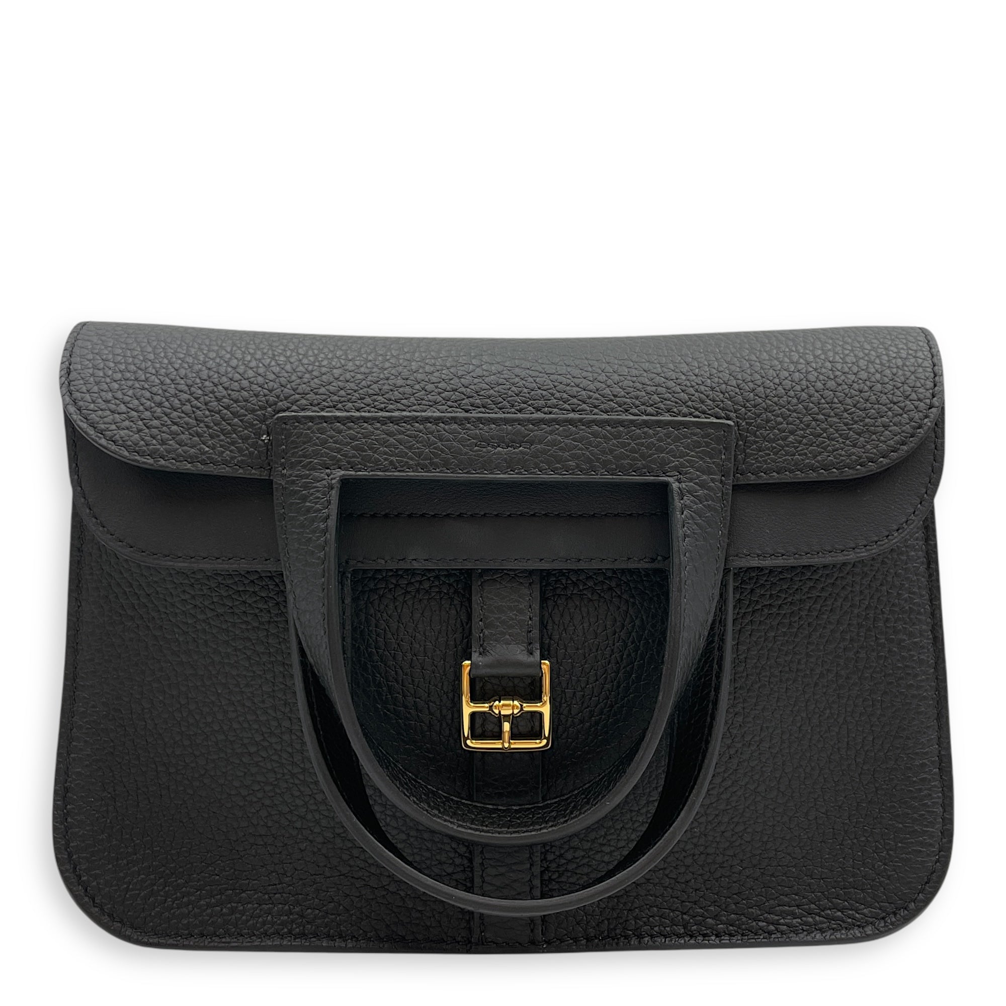 Halzan 25 Black in Clemence, Gold hardware