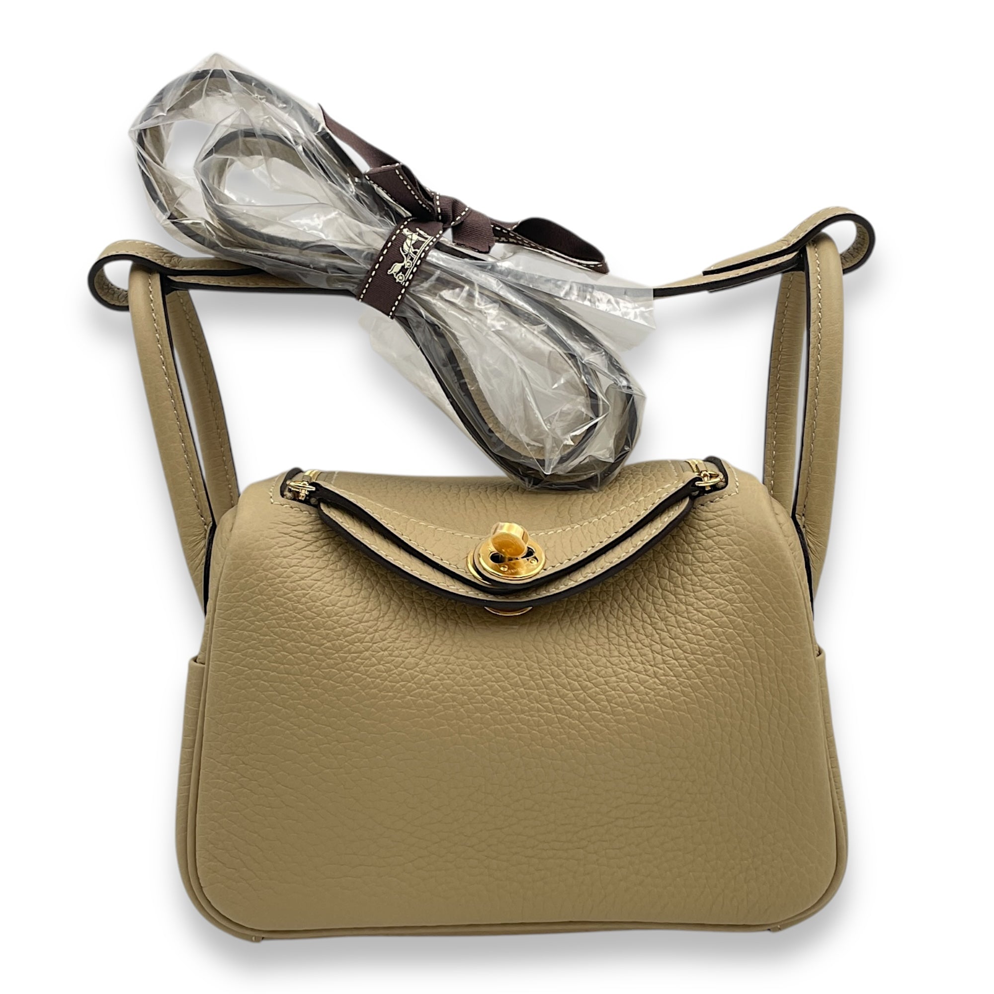 Lindy II Mini Trench/Gris Asphalt in Clemence, Gold hardware