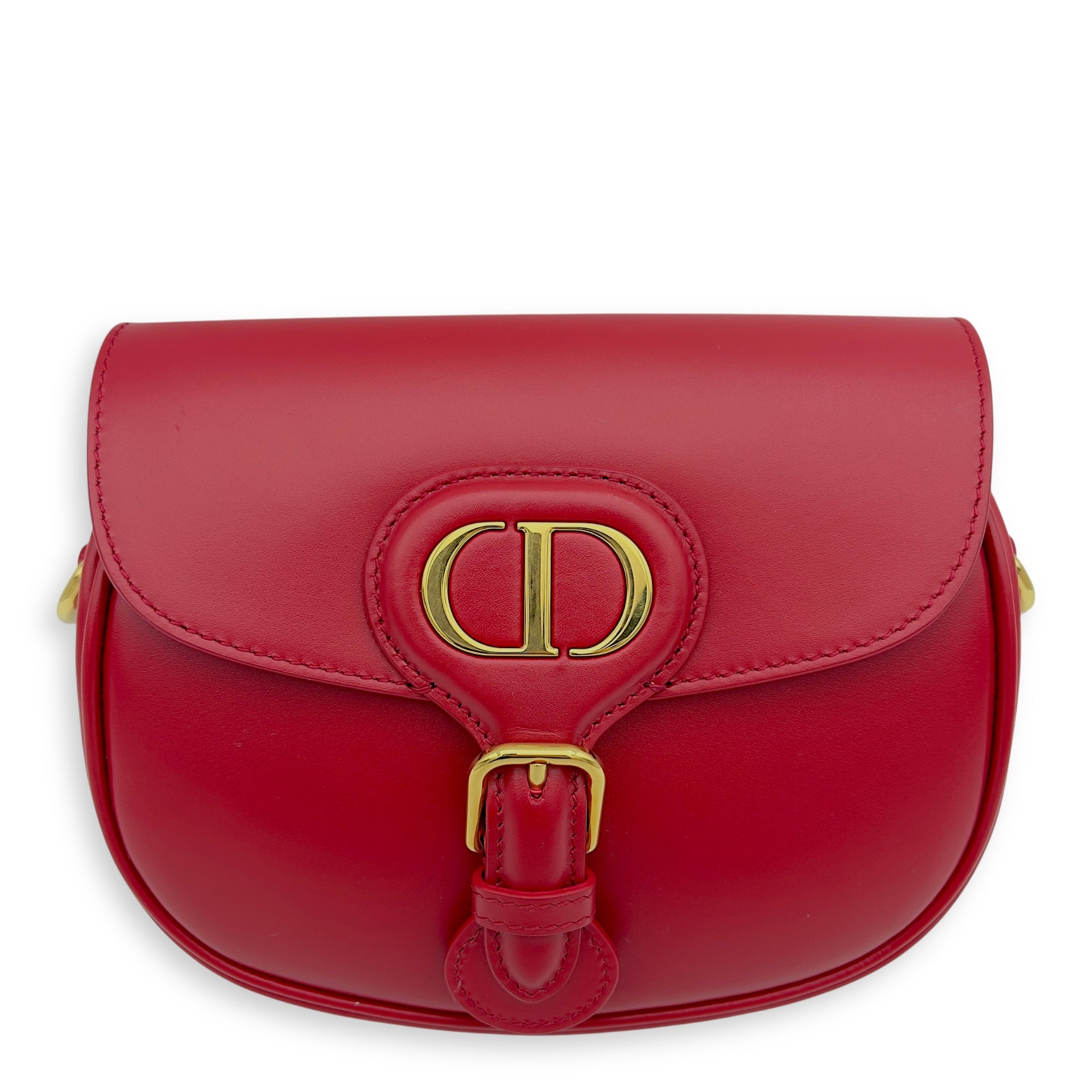 Christian Dior Bobby Small Red Shoulder Bag in Calfskin, Gold hardware ...