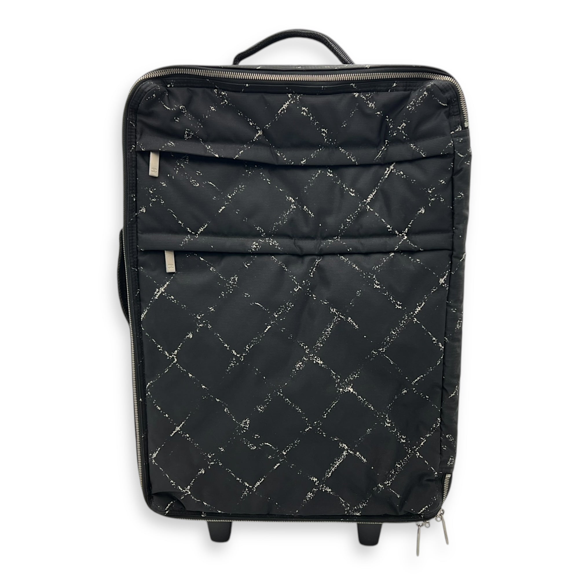 Chanel Suitcase Luggage Black in Nylon, Silver hardware Singapore